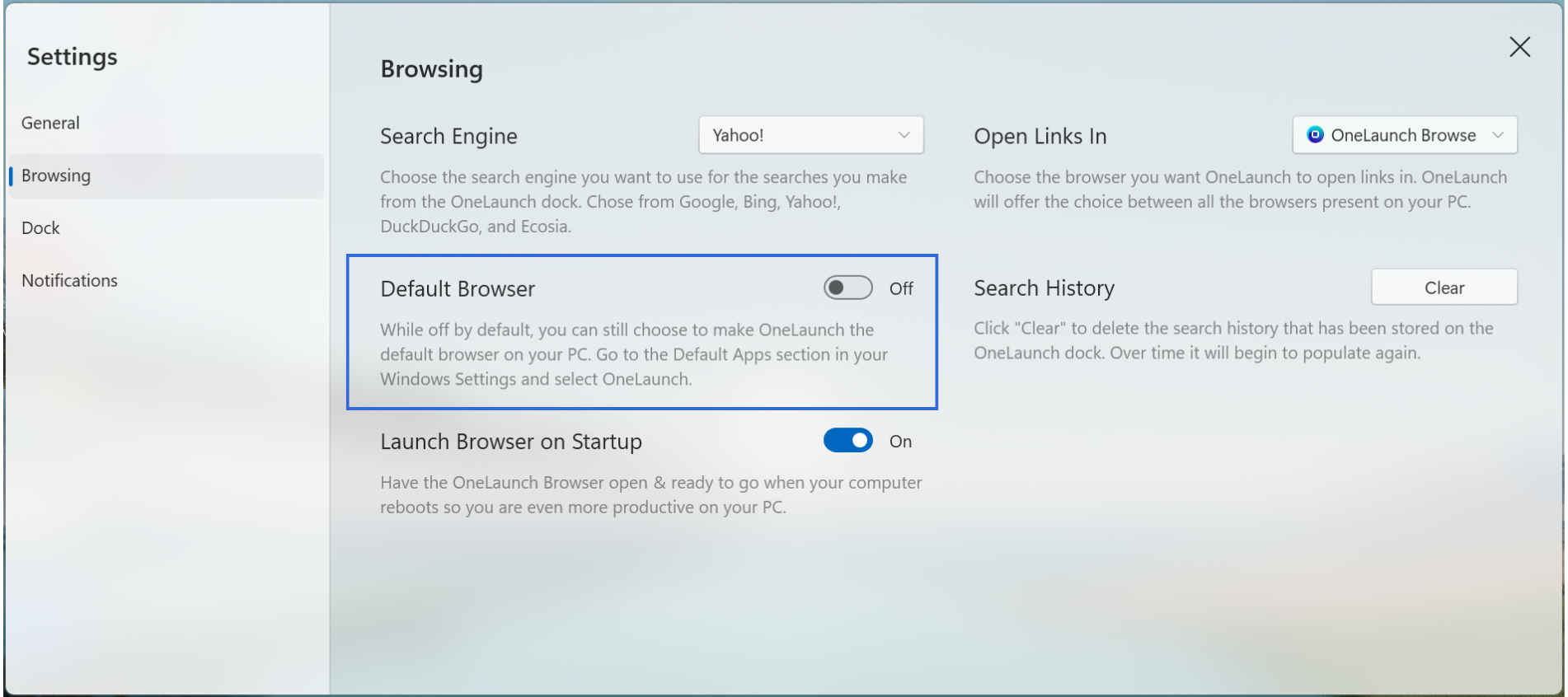 Setting the OneLaunch Browser as your Default Browser – OneLaunch ...