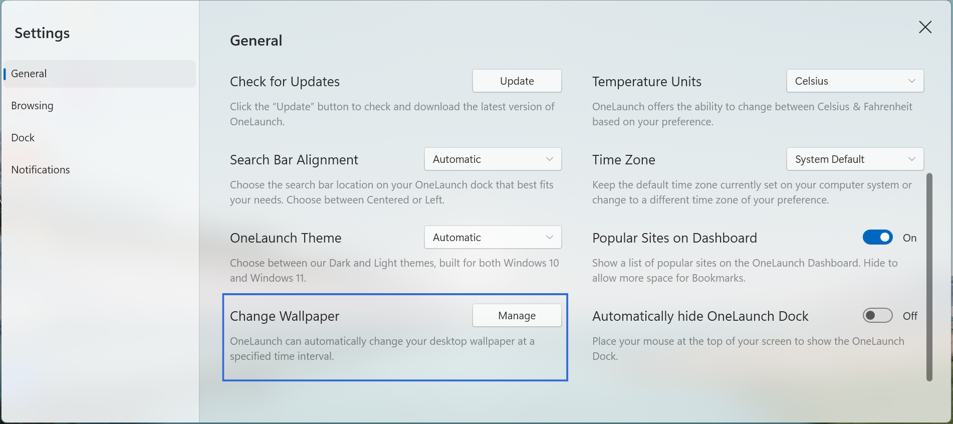 Changing your Display Wallpaper in Settings – OneLaunch Knowledge Base