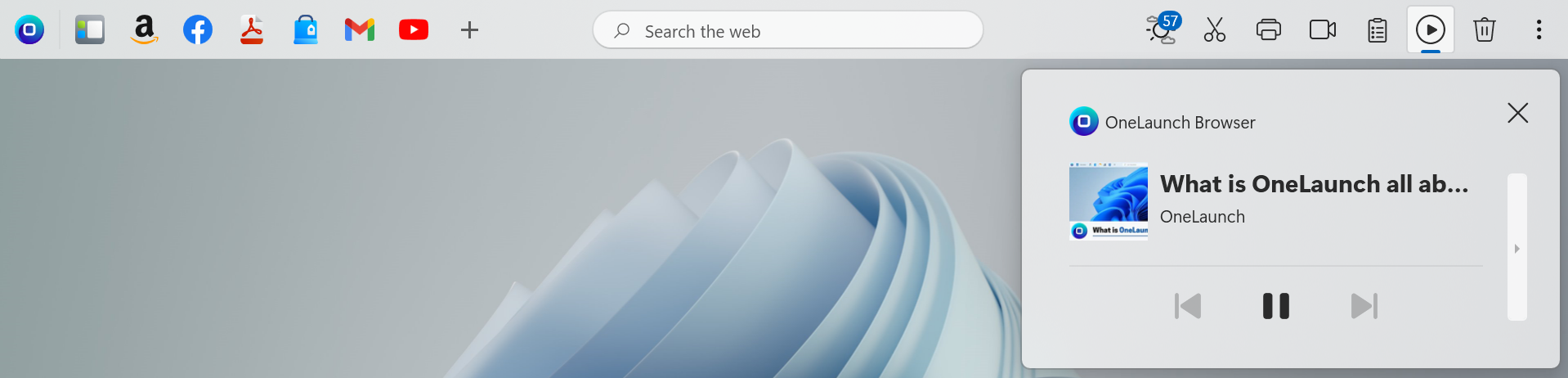 Media Controls shortcut – OneLaunch Knowledge Base